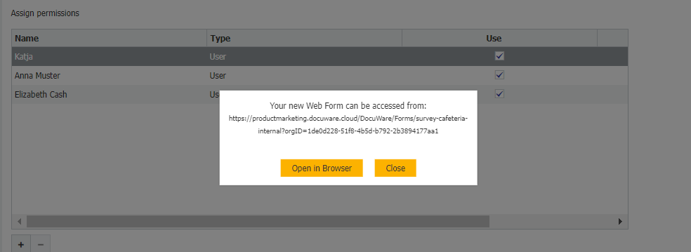 Send out survey forms – even to external users